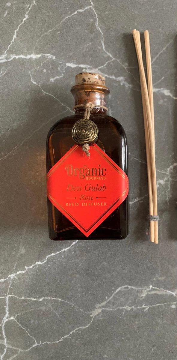 Organic Goodness Reed stick diffuser - Desi Gulab Rose – QuartzLove